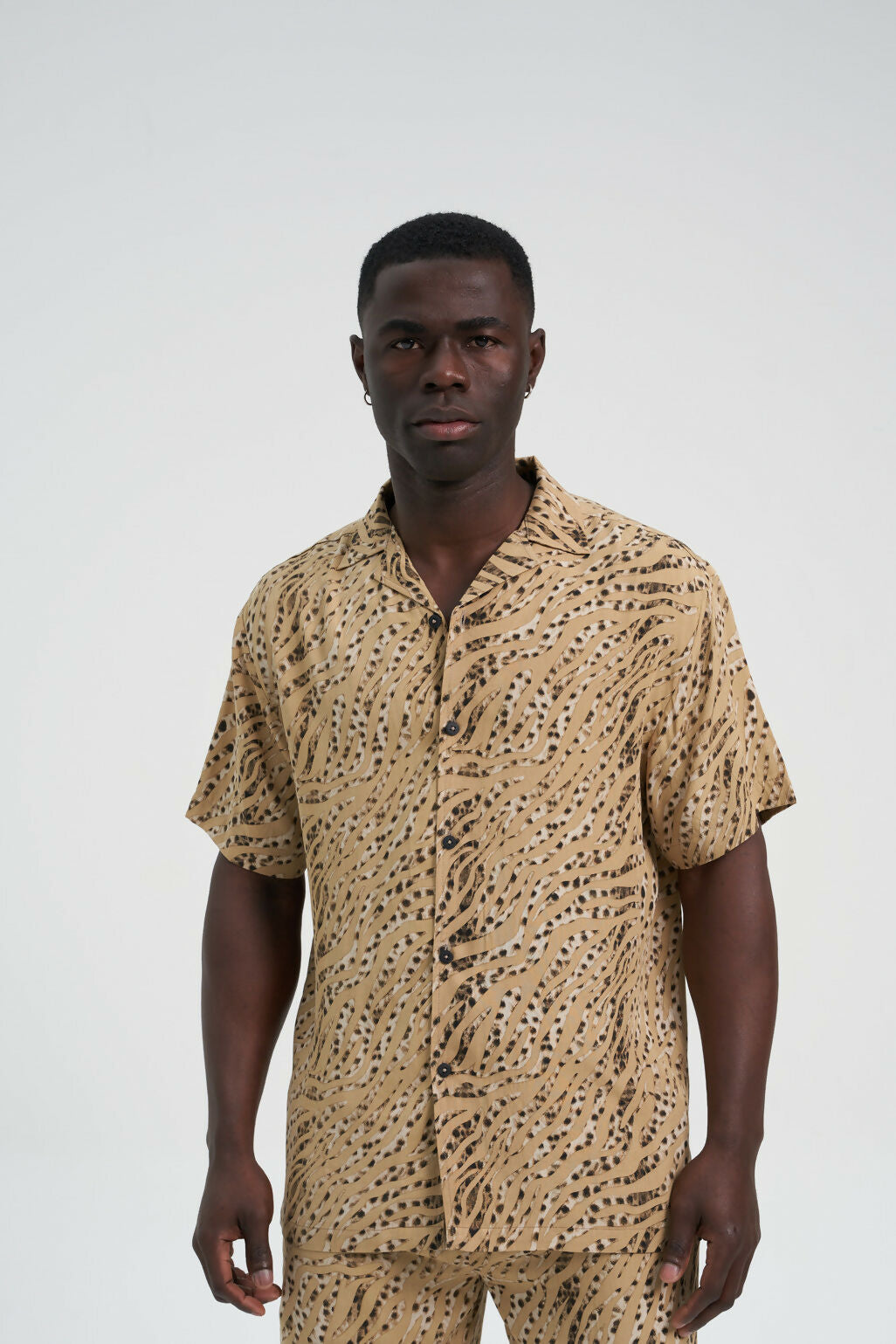 SS Animal Print Shirt Tan – LINK