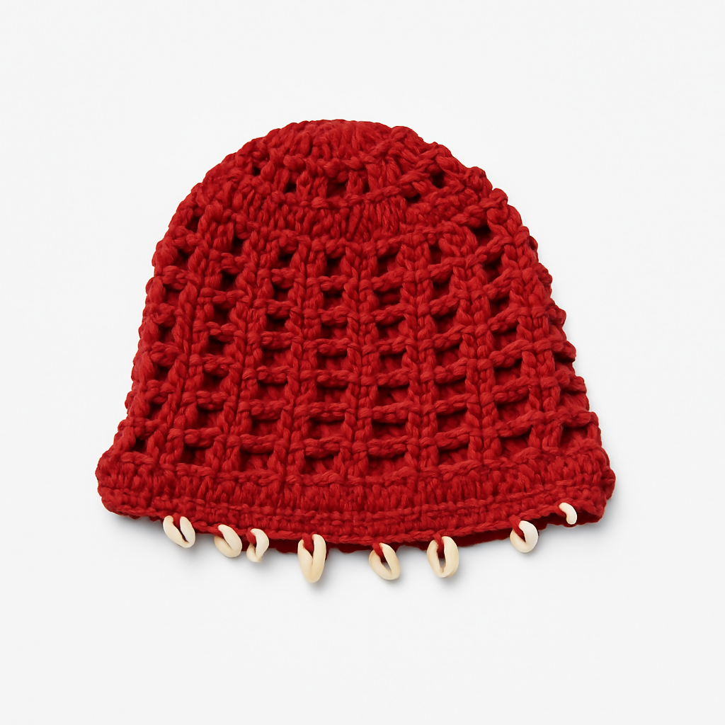 Vinny Hat - Red with shell – LINK