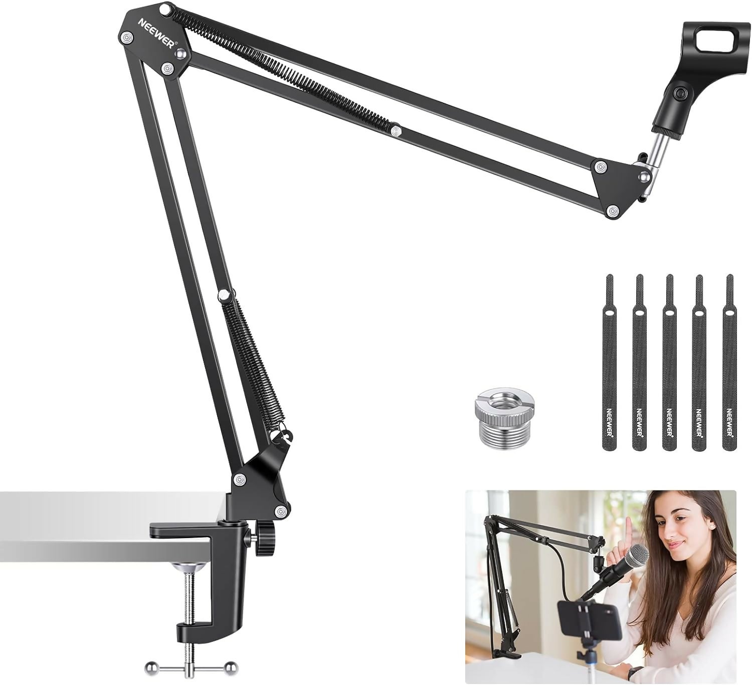 NEEWER NB-35 MIC ARM MICROPHONE STAND BOOM SUSPENSION SCISSOR STAND – LINK